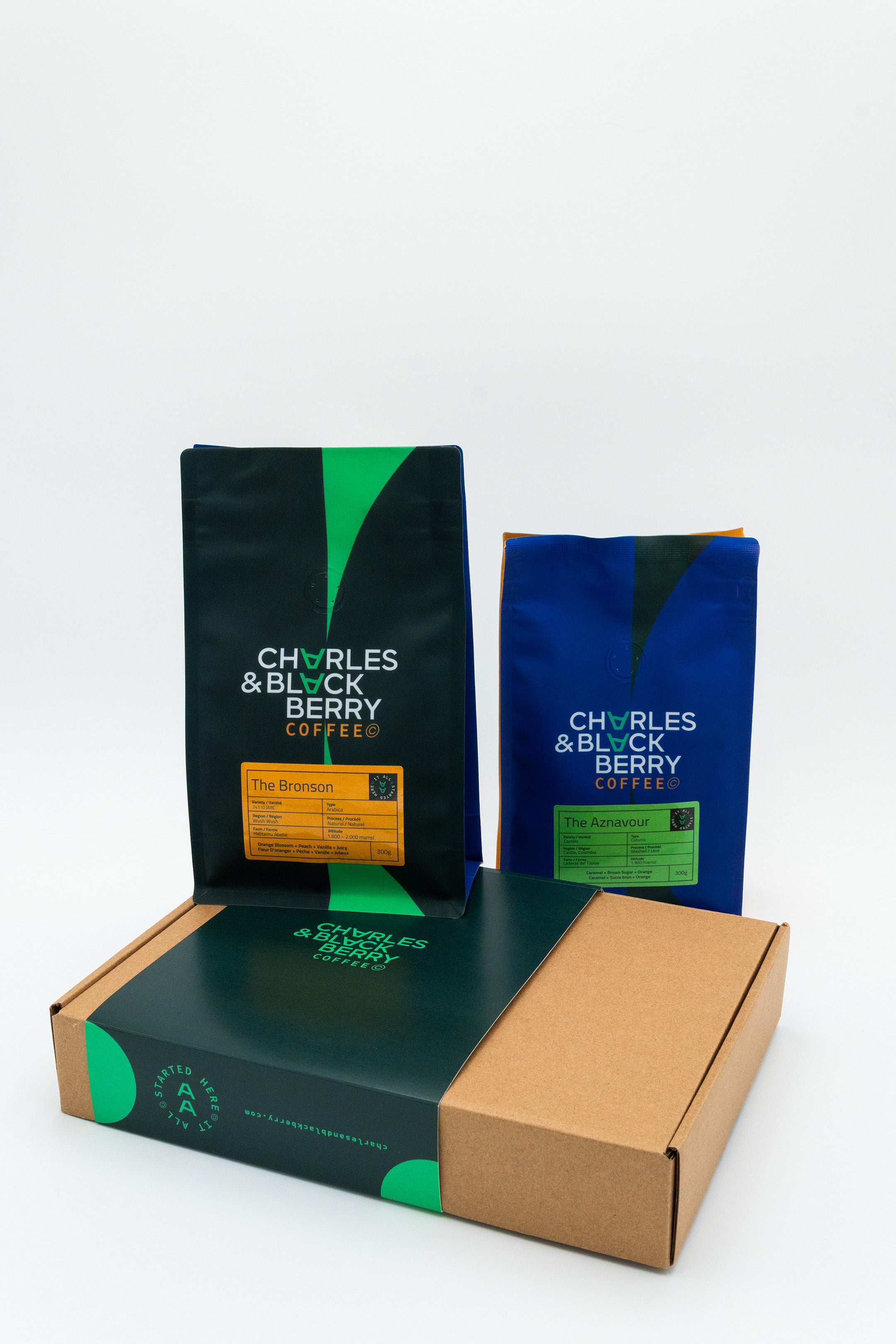 GIFT BOX - TWO BAGS 300G – Charles & Blackberry